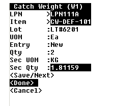OraTutor Blog: Catch Weight Functionality