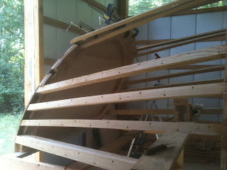 Building the Dream: A Cruising Sailboat Under Construction.: The Transom