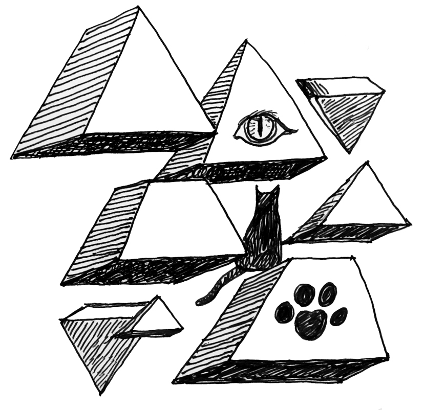 Art By-Products: Pyramids and cat
