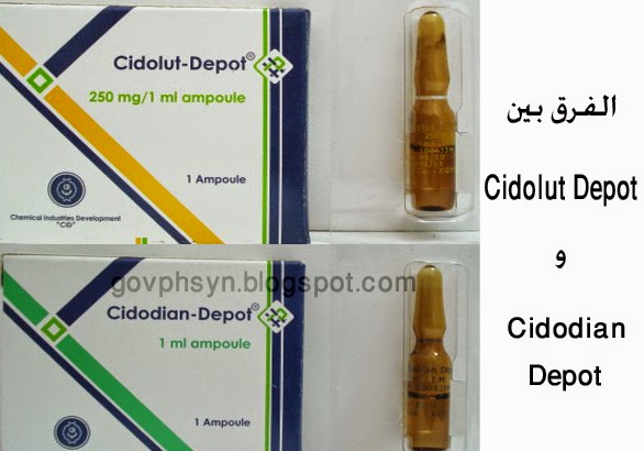 الفرق بين Cidolut depot و Cidodian depot ~ الصيدلية اليوم
