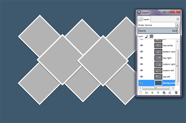 PhotoEffect: How to Make a Multi Diamond Photo Collage Template in GIMP