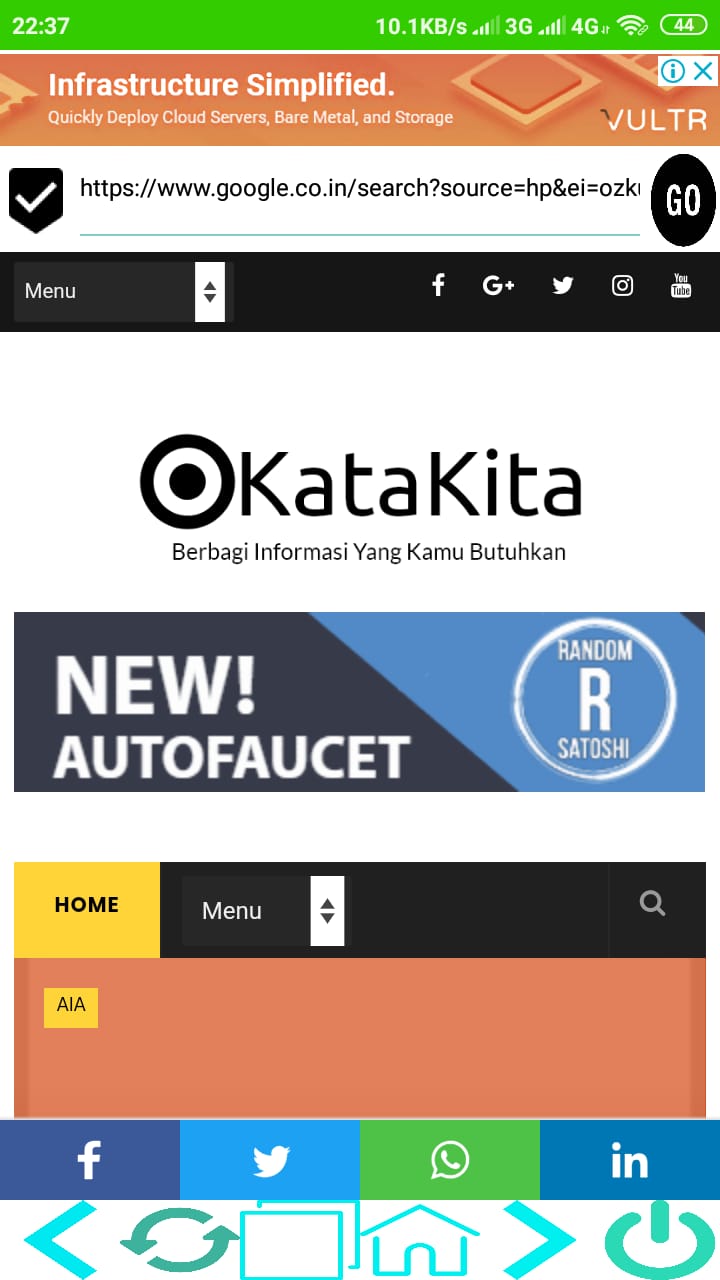 DOWNLOAD FILE AIA APLIKASI BROWSER ANDROID DENGAN IKLAN ADMOB - Kata Kita