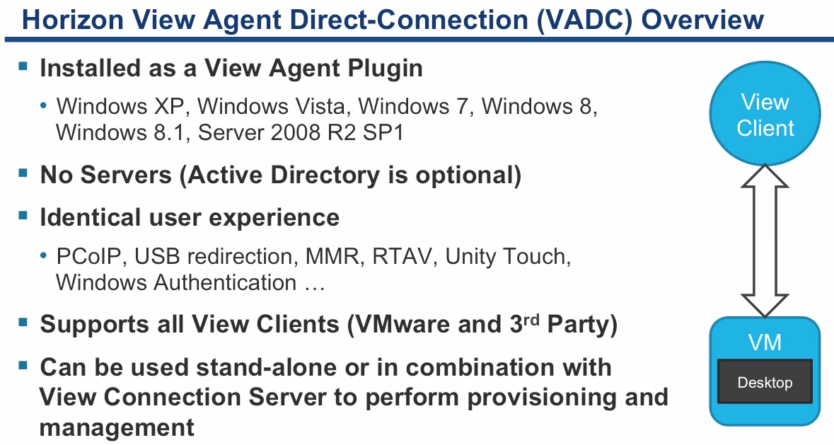 理論篇 - VMware View Agent Direct-Connection ~ 不自量力 の Weithenn