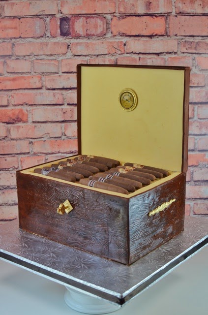 Cup a Dee Cakes Blog: Cigar Humidor Groom's Cake
