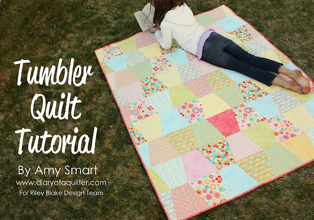 Tumbler Quilt tutorial - Diary of a Quilter - a quilt blog