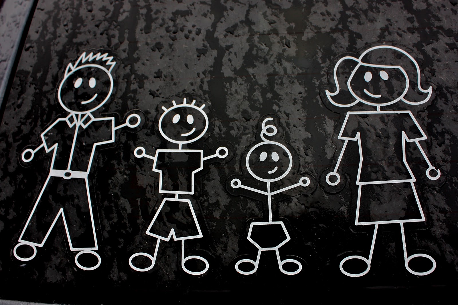 FROM THE DESK OF SARA: Family stickers for the back of your car window!