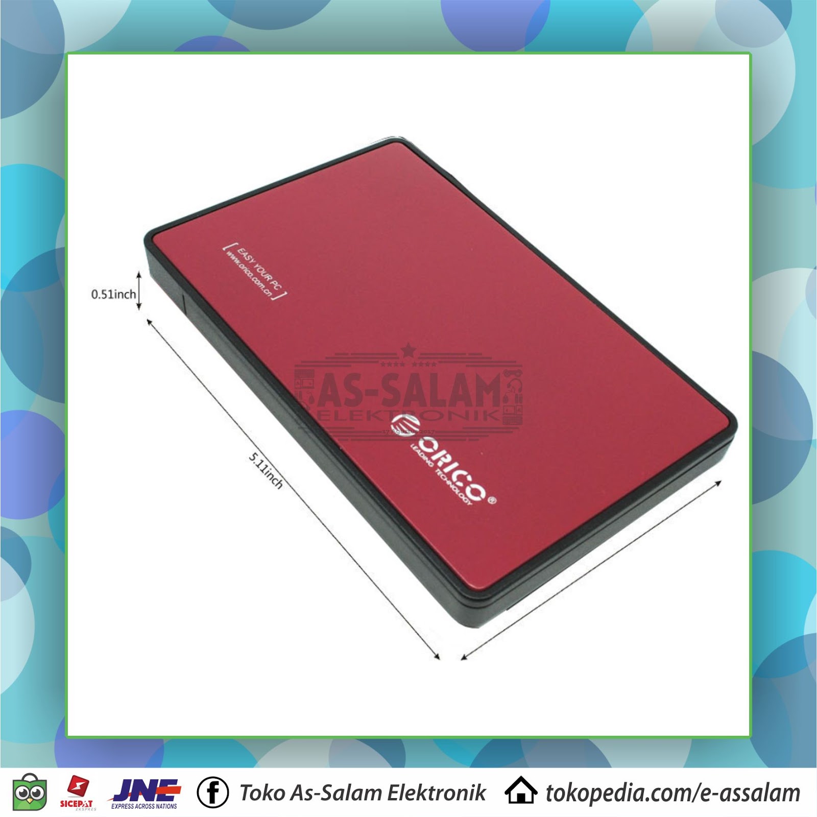 CASING HARDISK EKSTERNAL HDD CASE HARDISK EXTERNAL MERAH 2.5 INCHI - AS ...