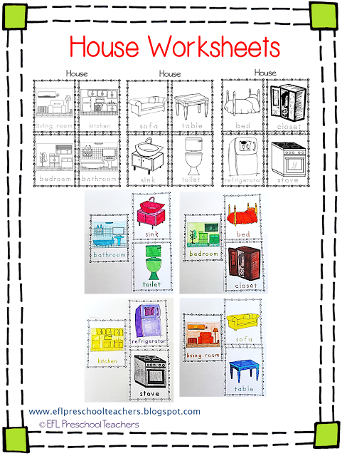 ESL/EFL Preschool Teachers: House Unit Worksheets and more for the ...