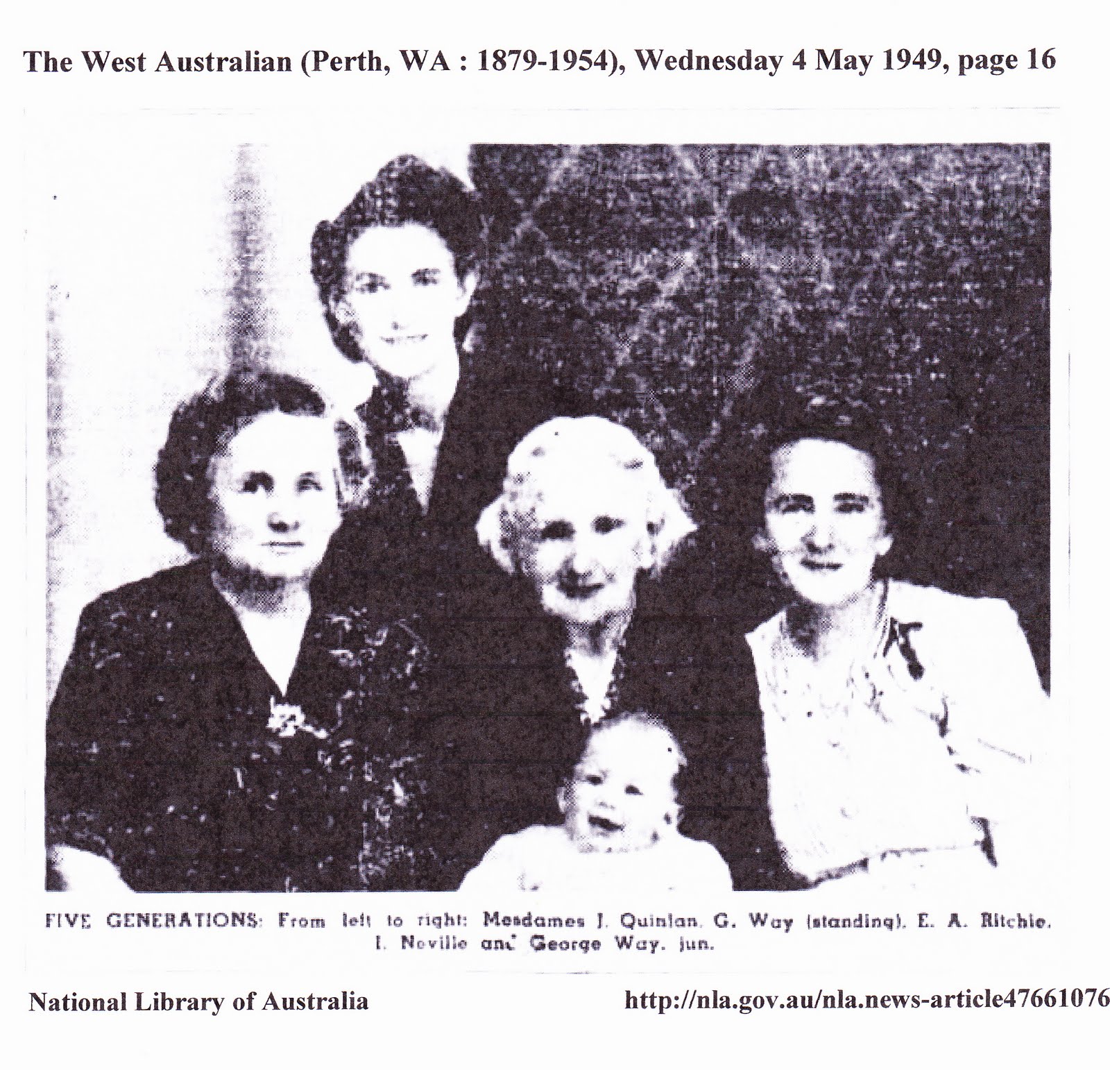 GeneaThemeBlogs4u: Friday Blog: Five Generations