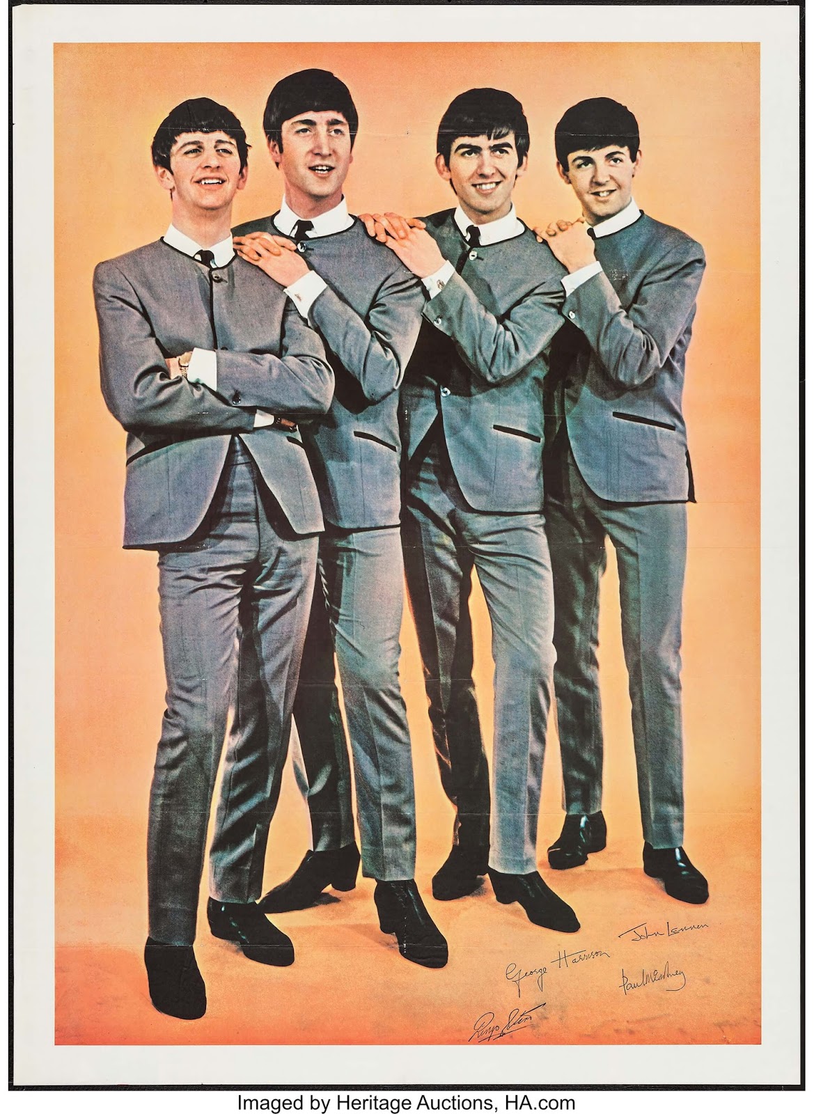 Vintage Beatles promotional poster