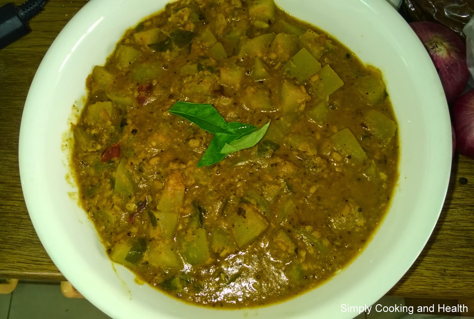 Simply Cooking and Health: Calabash mild curry with mung beans
