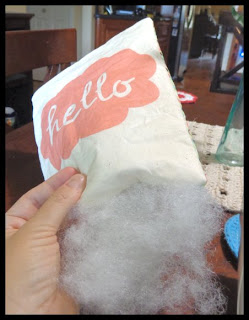 Crafting in a Small Town: "Hello" Pillow Tutorial