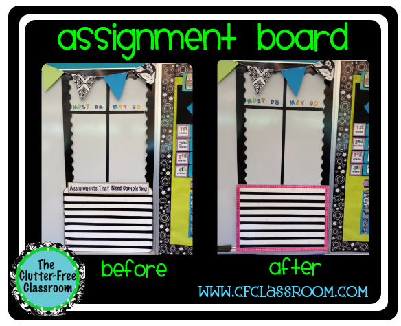 ASSIGNMENT BOARD {classroom 360} | Clutter-Free Classroom