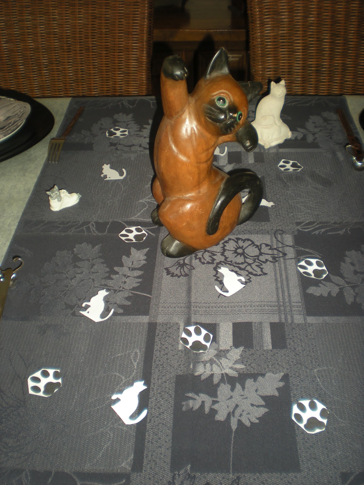 Déco de table à thèmes: Déco de table thème "Le Chat"