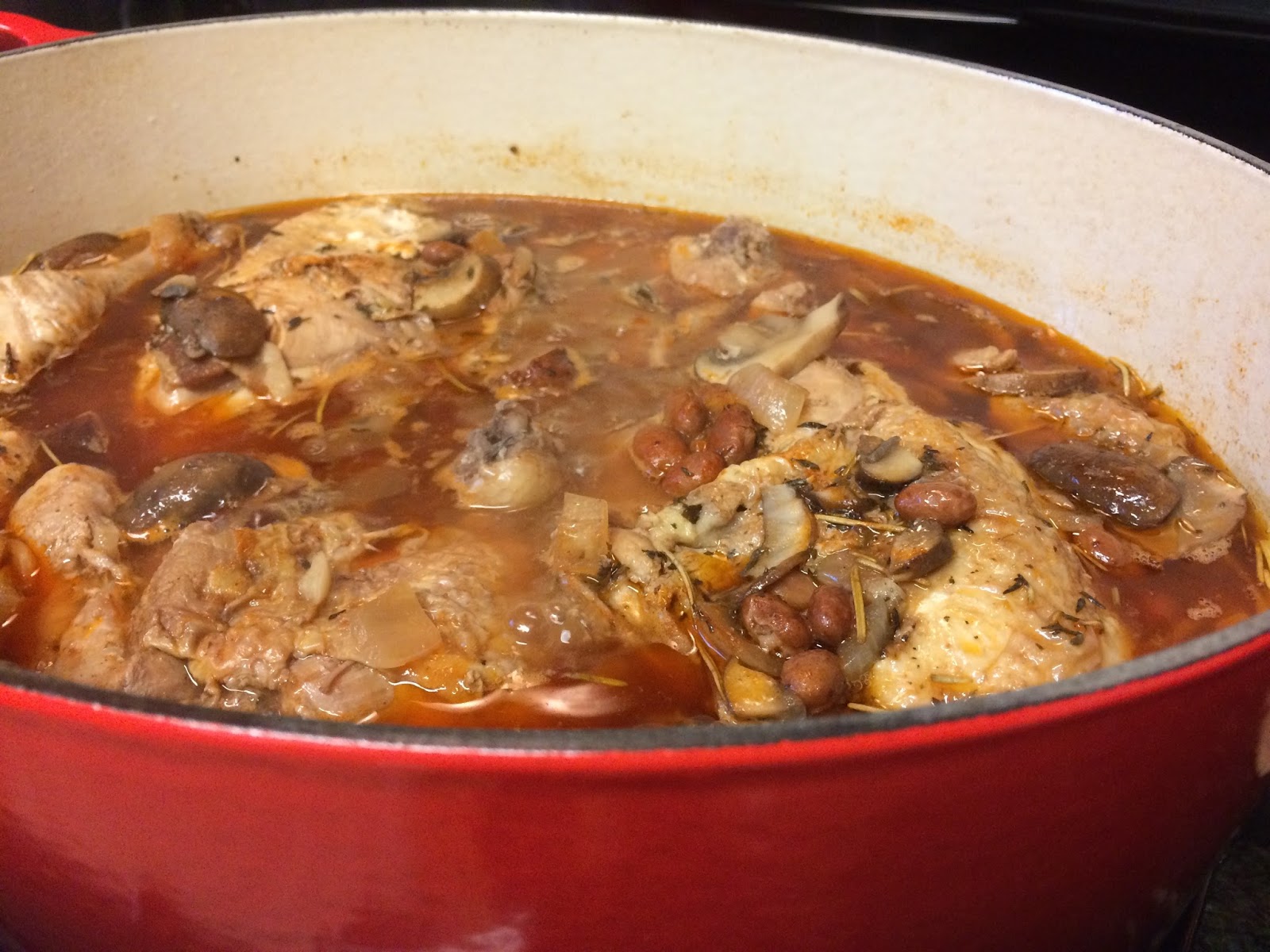 Chicken and Kielbasa In Red Wine - Recipe