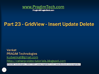 Sql server, .net and c# video tutorial: Part 23 - GridView - Insert ...