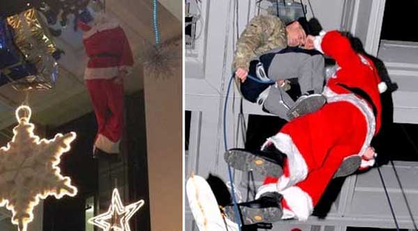 Nothing To Do With Arbroath: Abseiling Santa rescued after getting ...