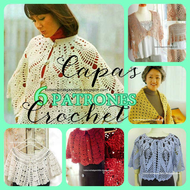 6 Patrones de Capas Crochet + Tutorial en video