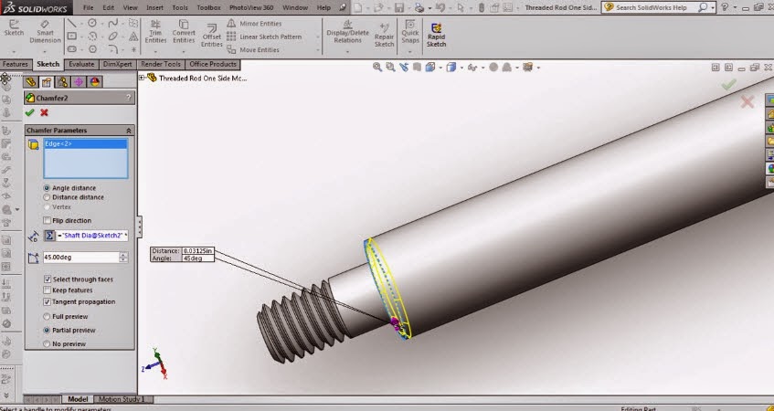 How to create a Pneumatic Air Cylinder in Solidwork Tutorial ...
