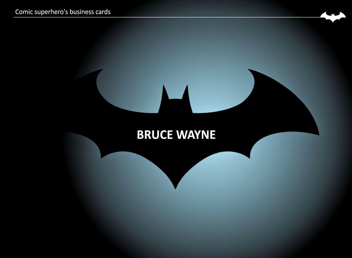 CASACURTA DESIGN: Superhero's Business Cards - BRUCE WAYNE