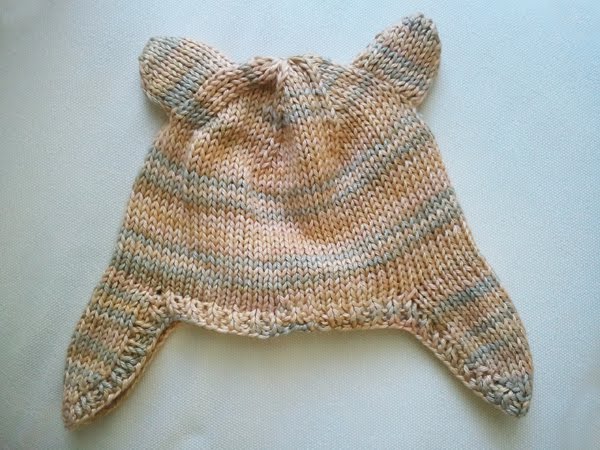 LuluKnits: Baby Ear flap Hat with Ears