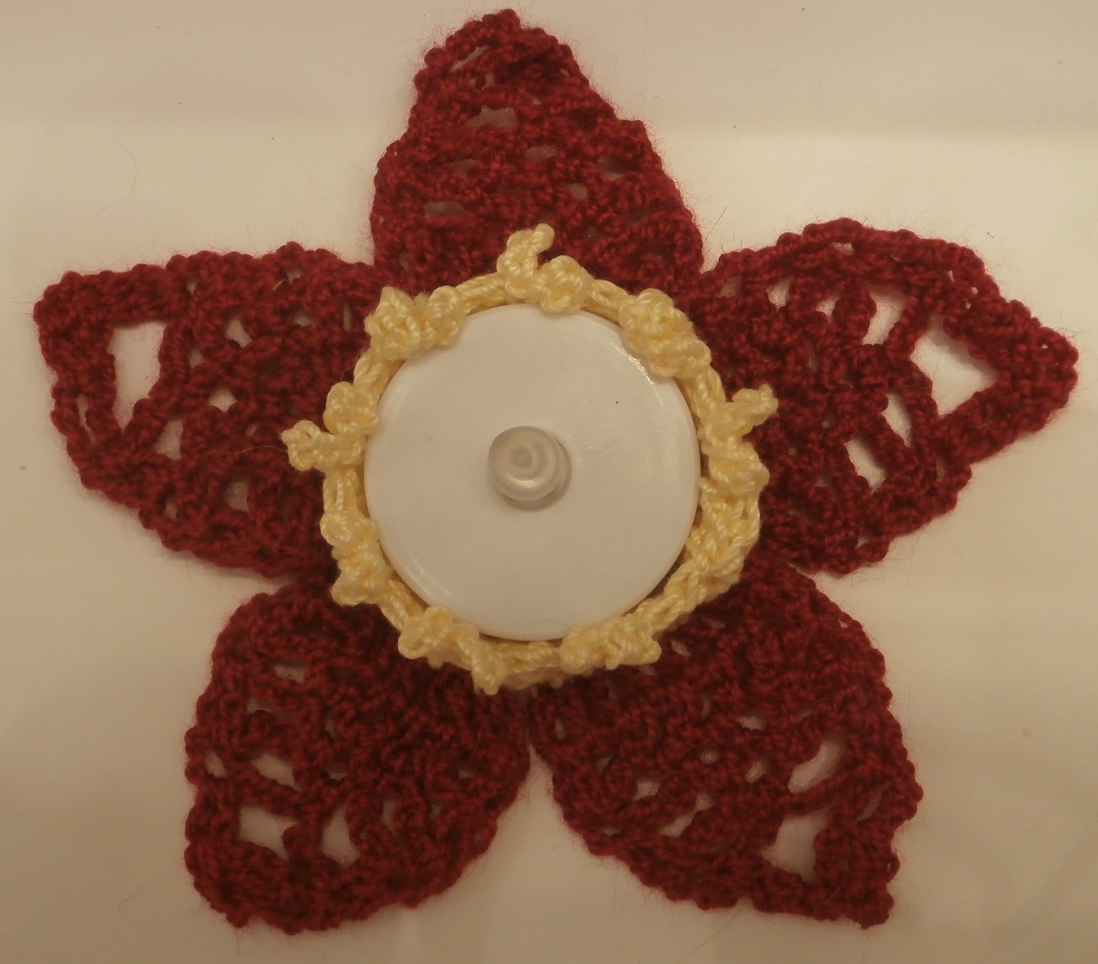 The Fur~Babies Momma: POINSETTIA TEA LIGHT COZY – free crochet pattern