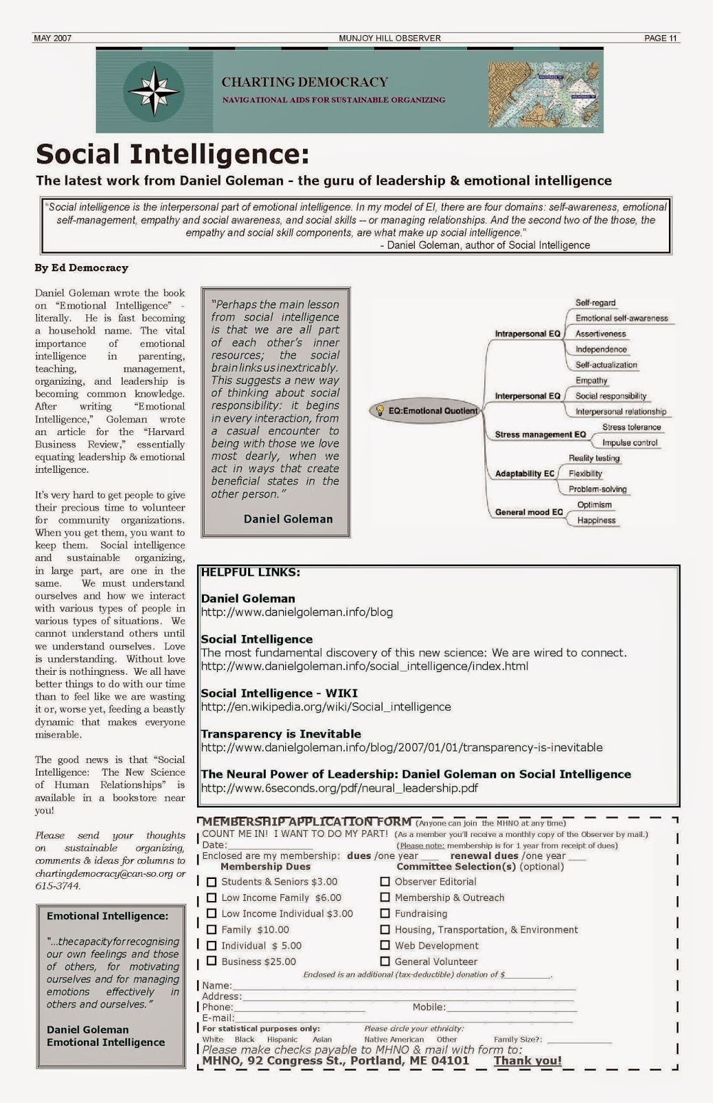 CHARTING DEMOCRACY ... Sustainable Organizing: 2007 MAY | Social ...