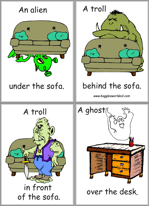 Teacher Neidinha Franca: Monster Preposition Card Game