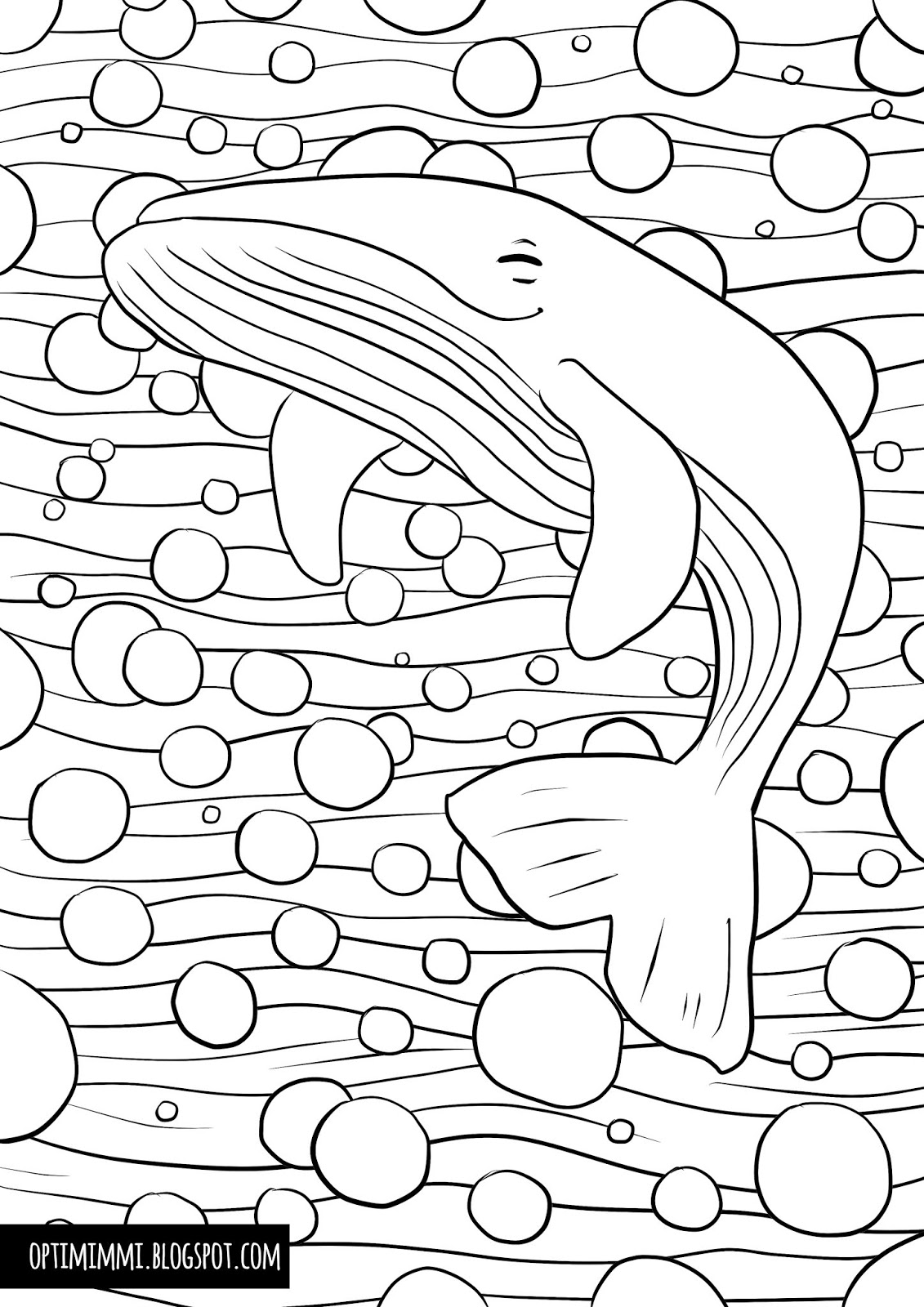 12 Whale (Inktober 2018, a coloring page) / 12 Valas (Inktober 2018 ...