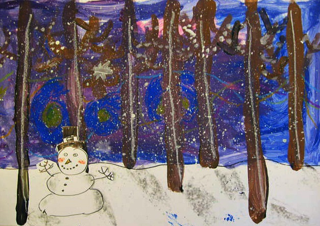 MaryMaking: Winter Landscapes with Van Gogh Inspired Accents