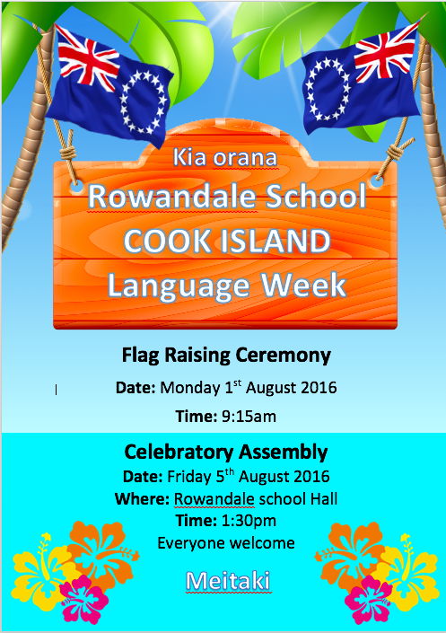 Pasifika at Rowandale School: Cook Island Language week