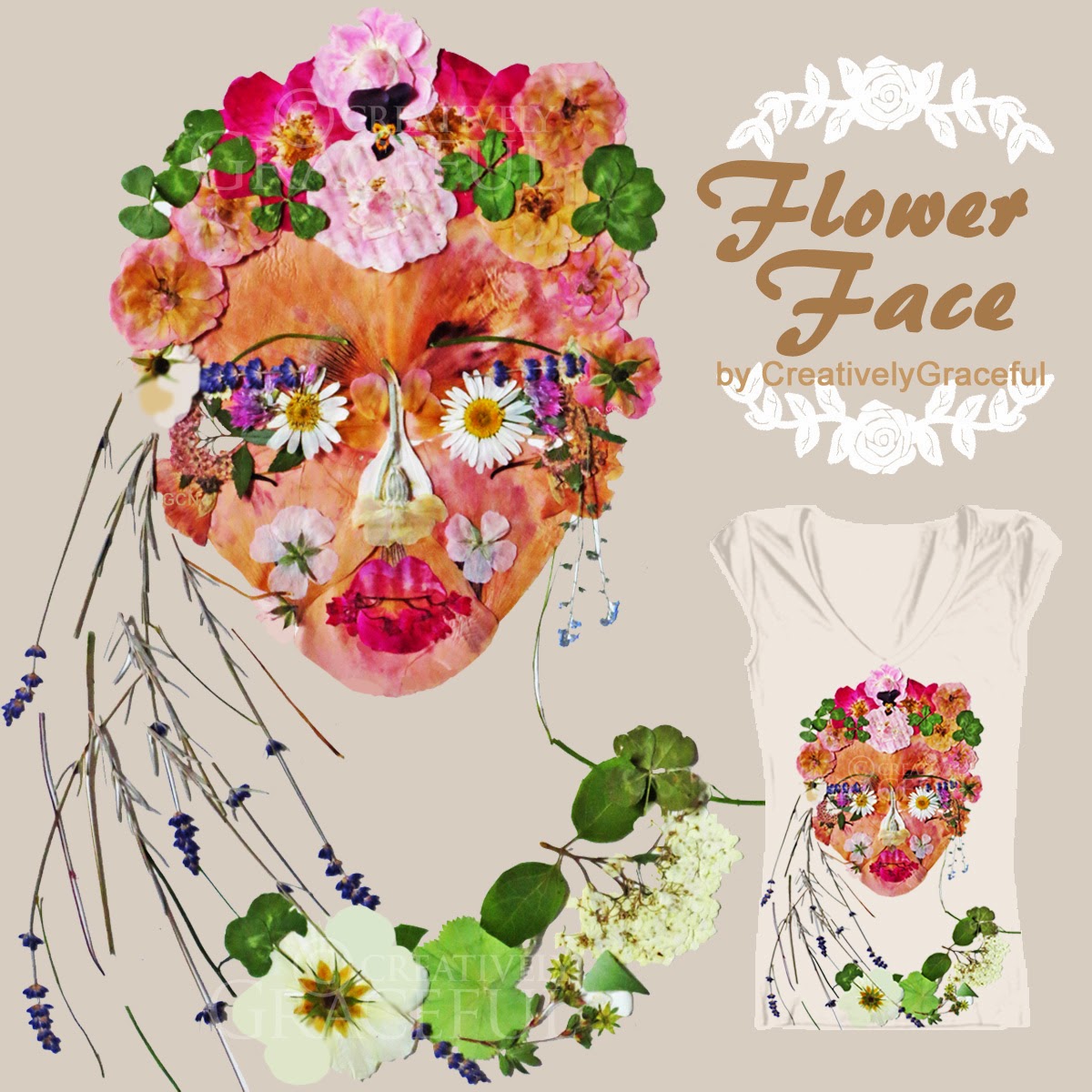 Creatively Graceful: Threadless Design: Flower Face