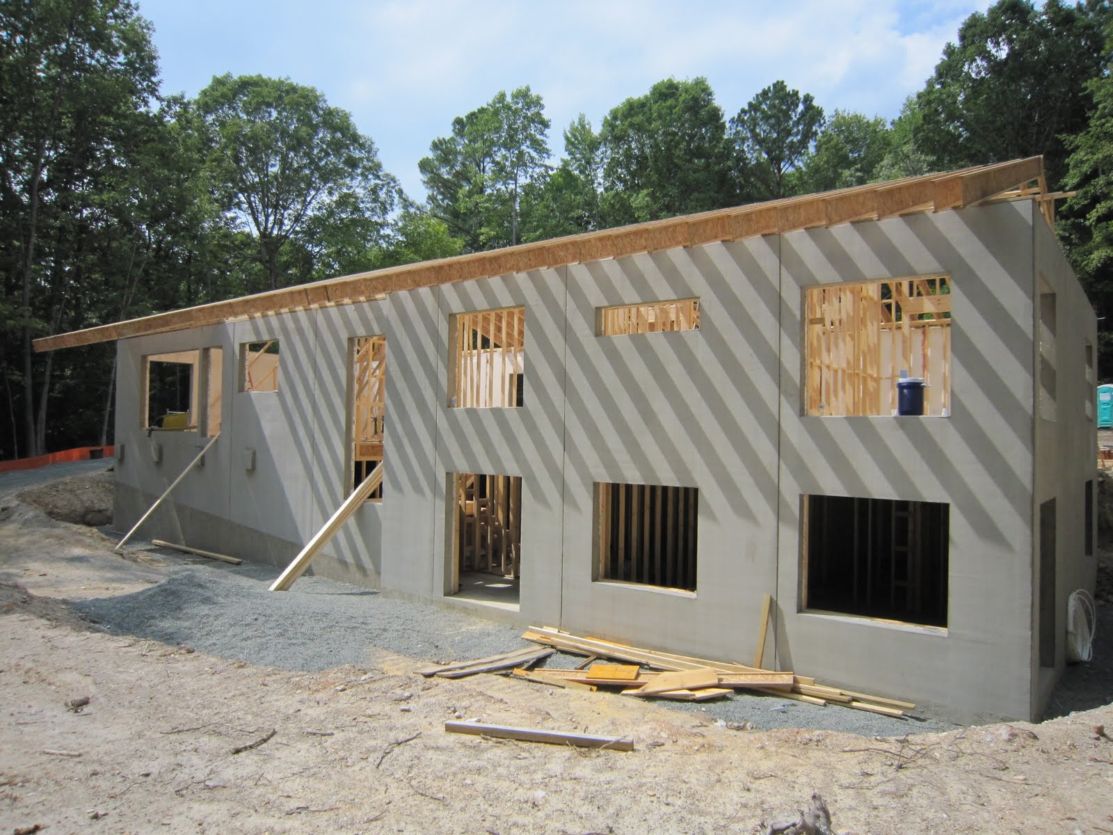 North Carolina Passive House: Clerestory up