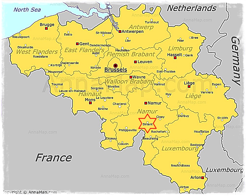 บันทึกเดินทาง Belgium: เยี่ยมชม Dinant