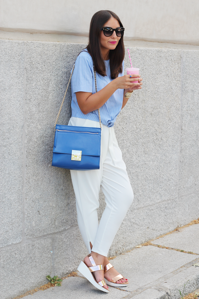 ALL THAT SHE WANTS - blog de moda: White and blue look