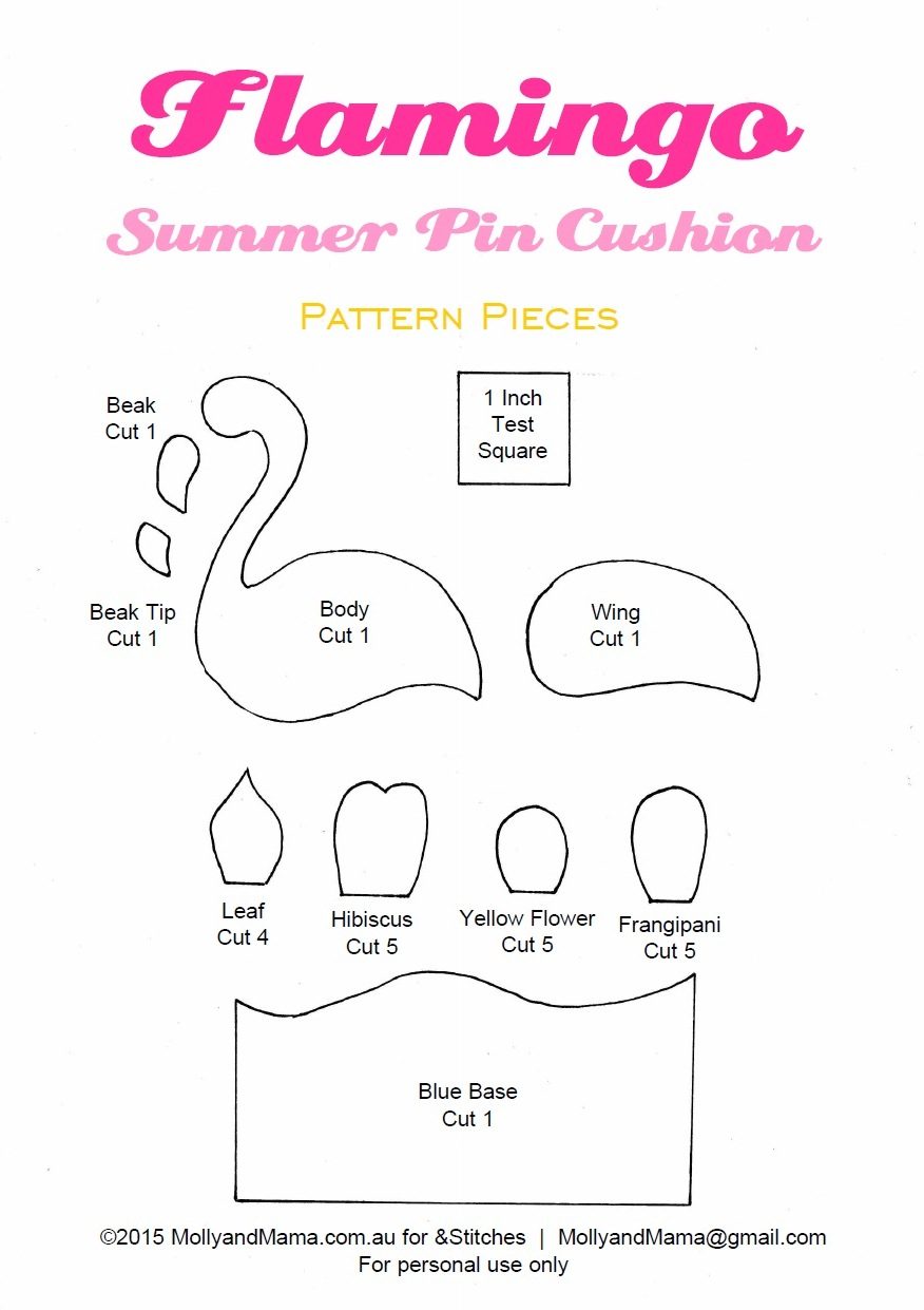 Eu Amo Artesanato: Flamingo de Feltro com molde e passo a passo