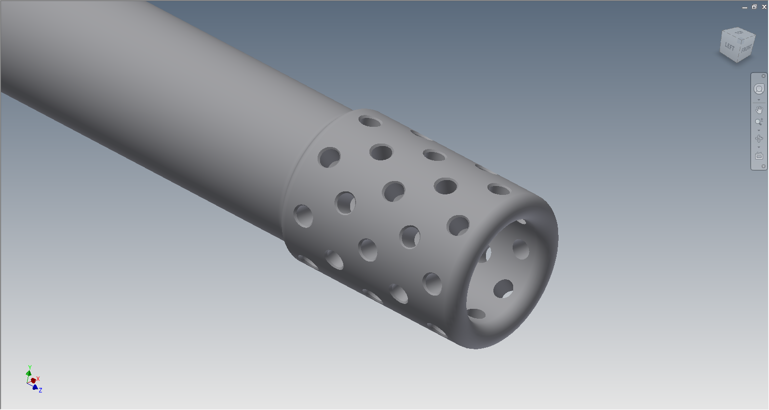 A closeup of the finished vents