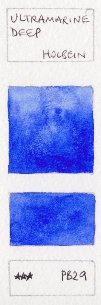 Jane Blundell Artist: Watercolour Comparisons 1 Ultramarine Blue PB29.