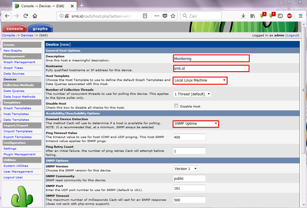 Instalasi dan Konfigurasi Monitoring (Cacti) Server Debian 9 Strecth ...