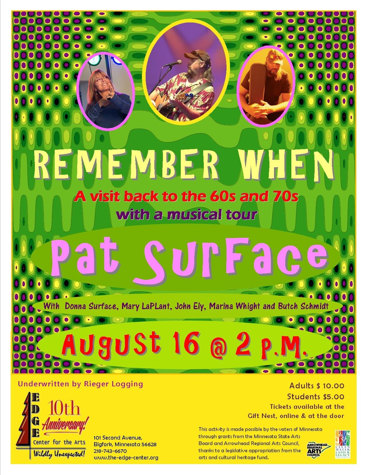 Edge Center for the Arts: Dynamic Duo Pat and Donna Surface...Remember ...