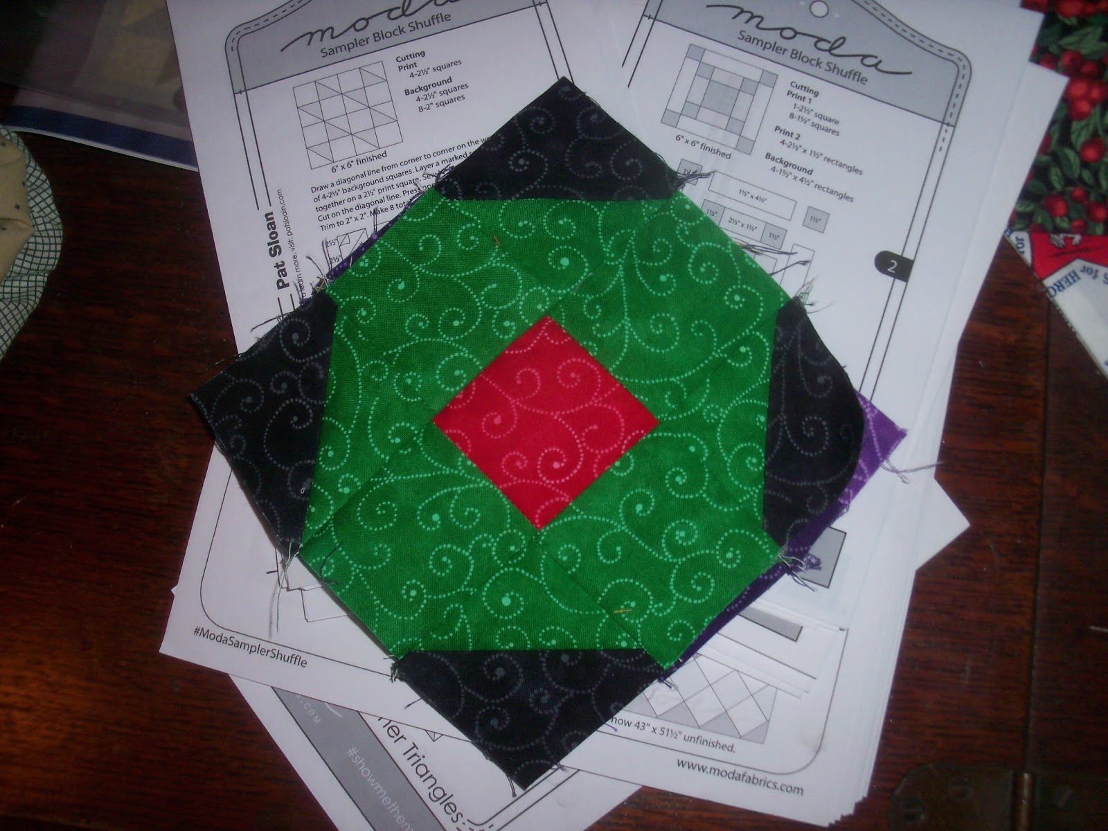 Quilters' Quarters: Moda Sampler Block Shuffle