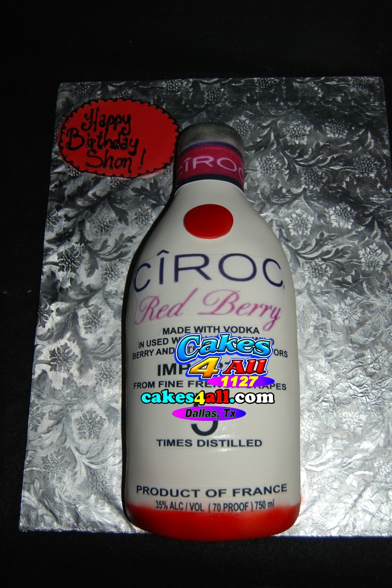 cakes 4 all in Dallas: ciroc bottle cake dallas
