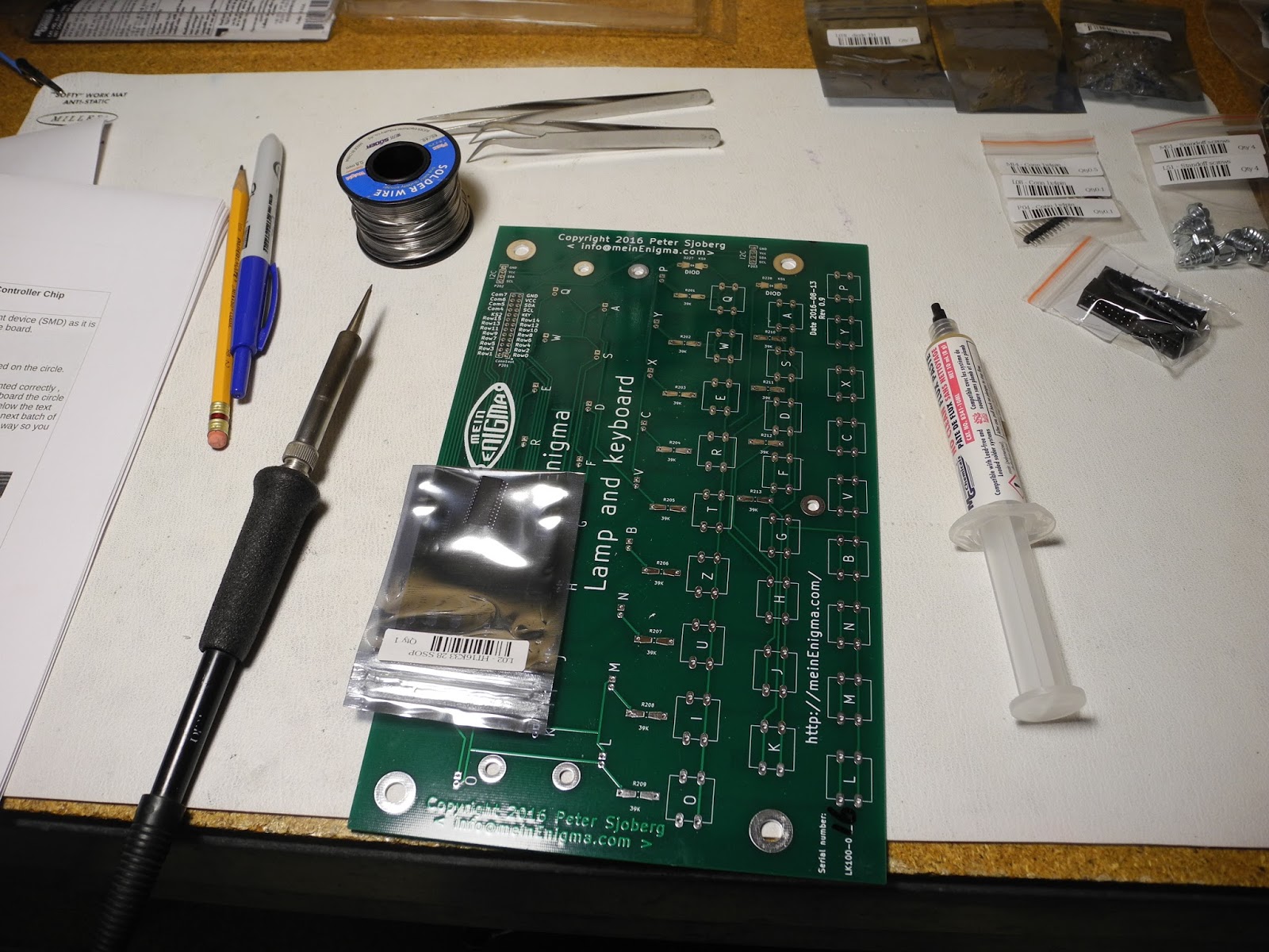 Jeff Tranter's Blog: The MeinEnigma Enigma Machine Kit - Assembly