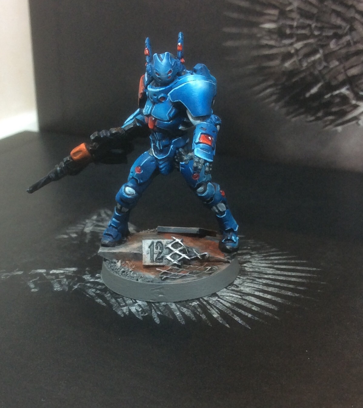 Tabletop Apocalypse: PanOceania ORC - Airbrush test