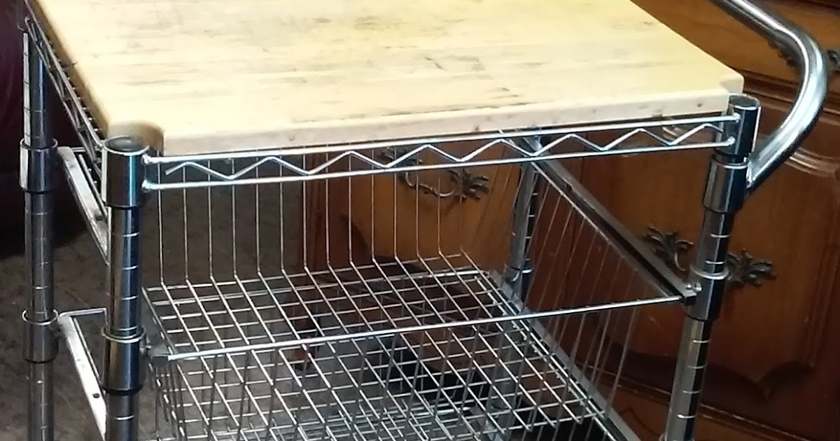 UHURU FURNITURE & COLLECTIBLES: SOLD Chrome Kitchen Cart with Drawers - $45