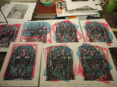 Rusty Nail Studio: Mama 3 Eyes Relief Print