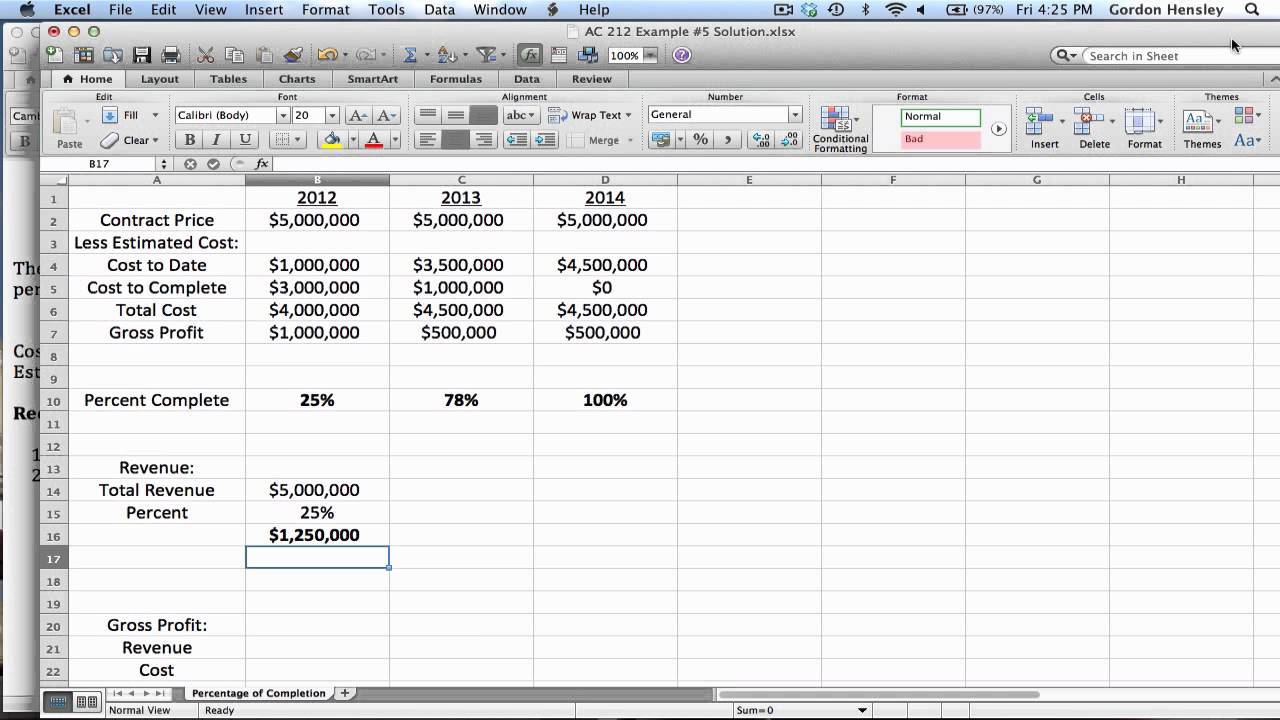 Percentage-of-completion method