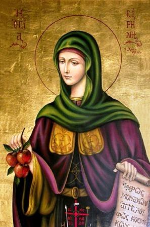 Schitul Sf. Ilie - Berzunti: Sfânta Irina ,care a primit mere din rai,