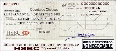 Derecho Mercantil : FORMAS ESPECIALES DEL CHEQUE