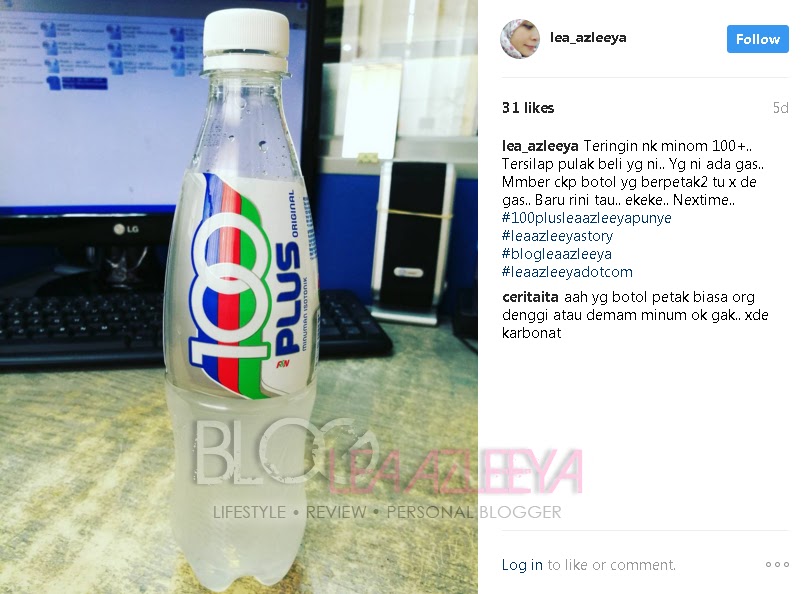 Blog Lea Azleeya: 100Plus Edge Non-Carbonated Terlebih Sedap!